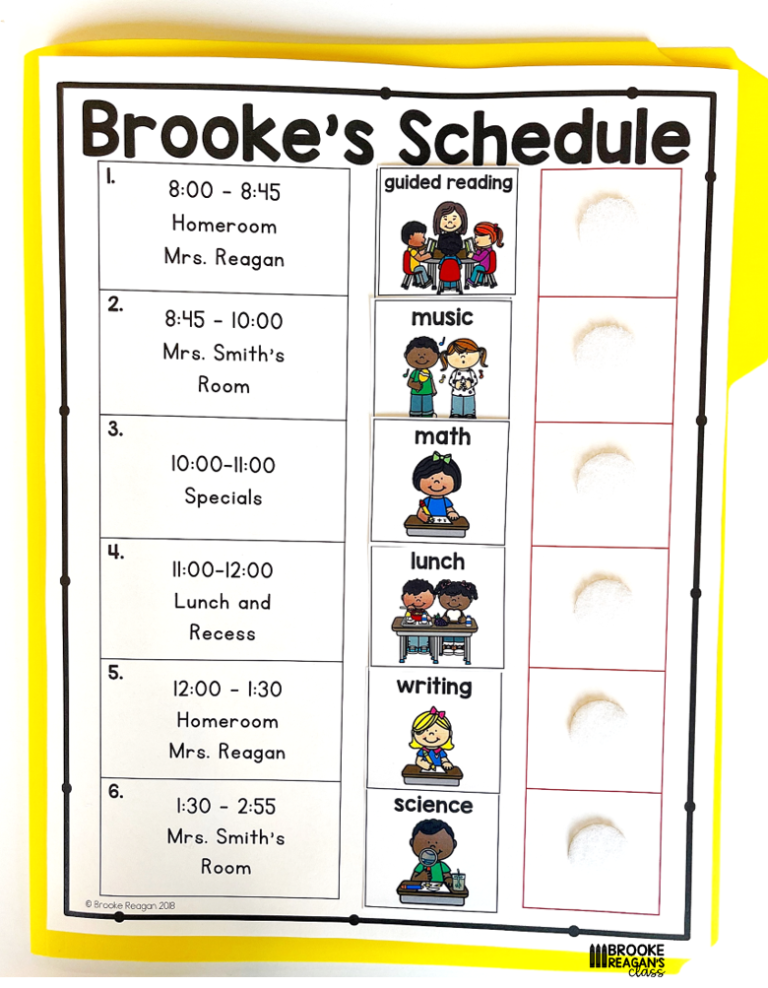 Using a Visual Schedule - Brooke Reagan's Class