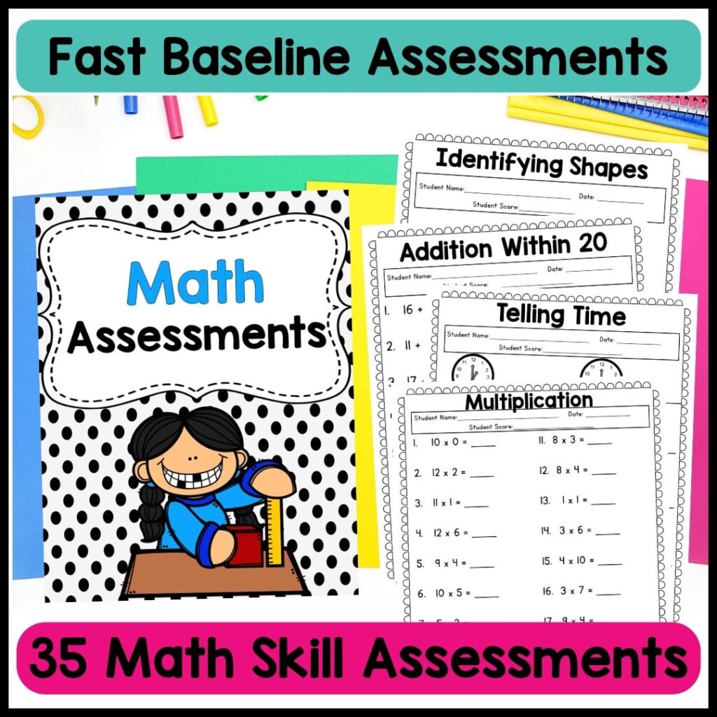 Assessments for IEP Goal Tracking: Math, Reading and Writing ...