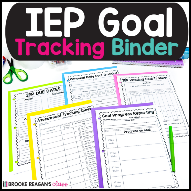 IEP Goal Tracking Binder- Data Collection for Special Education {Data ...