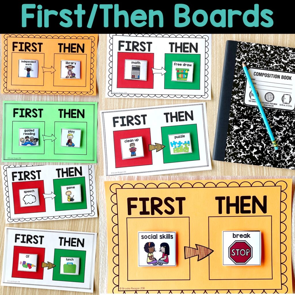 First Then Visual Picture Boards and I'm Working for Reward Boards ...