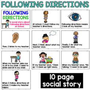 Social Story: Following Directions - Brooke Reagan's Class