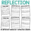 Behavior Reflection Think Sheets - Brooke Reagan's Class