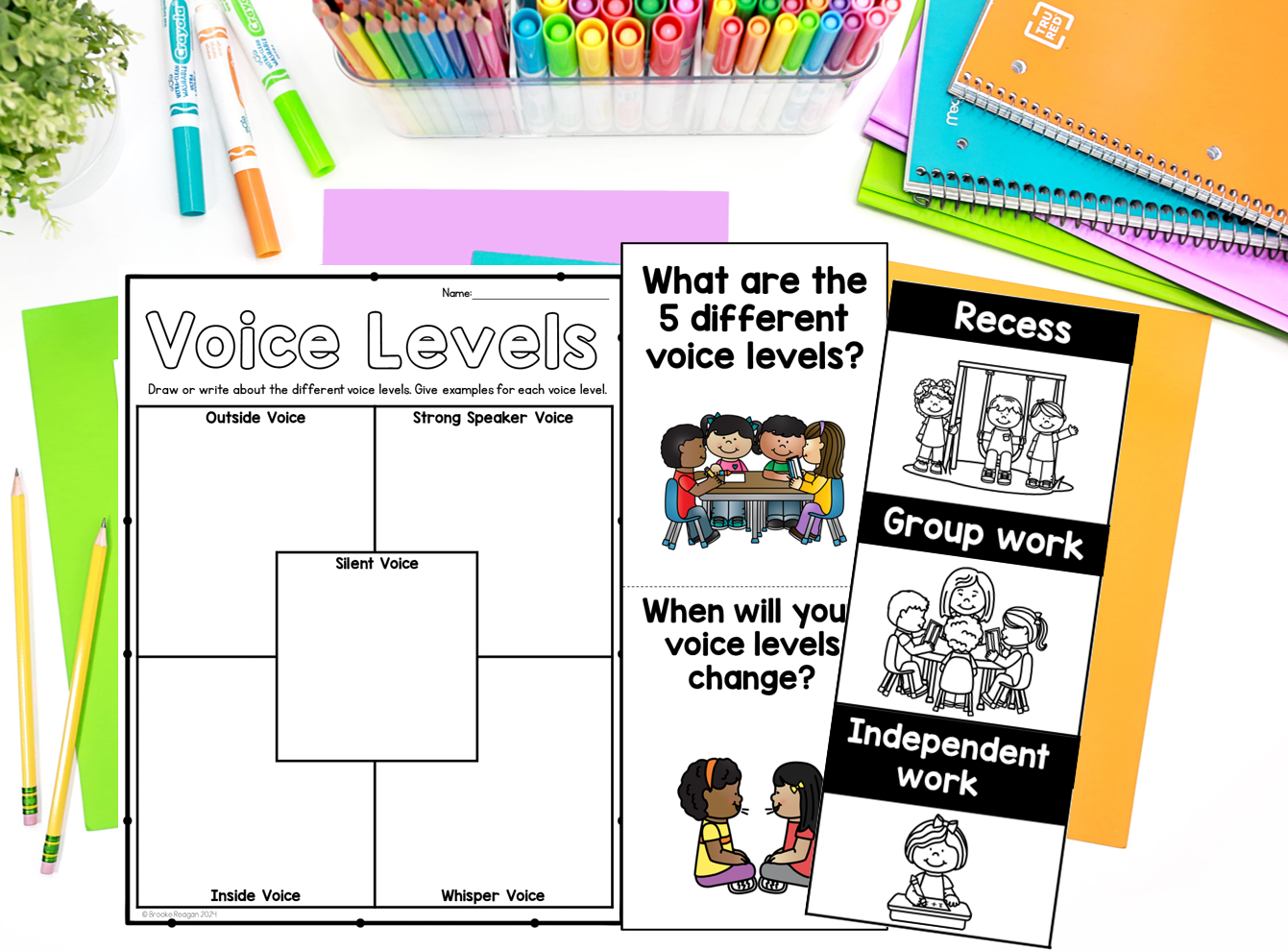 Easy Way to Teach School Voice Levels: Charts and Social Story - Brooke ...
