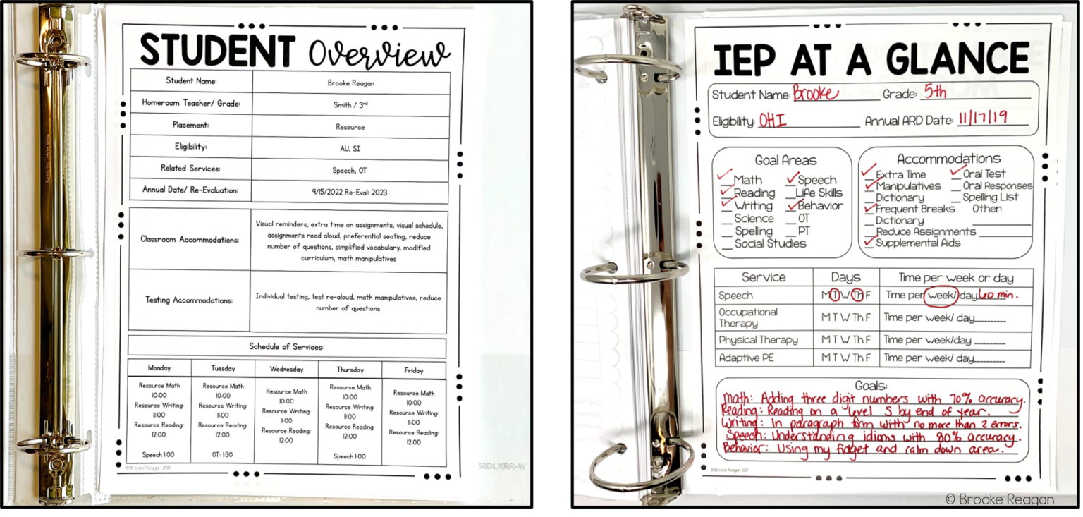 Summer Plan: Get Organized! Special Education Teacher Must Have Binder ...