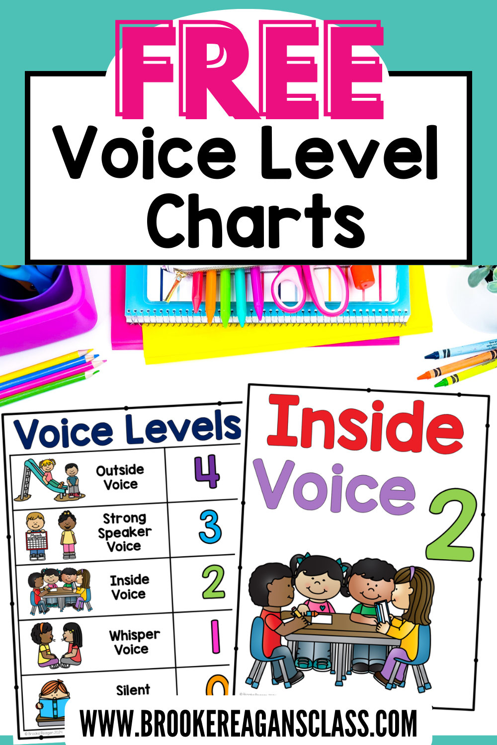 Voice Level Charts Freebie - Brooke Reagan's Class